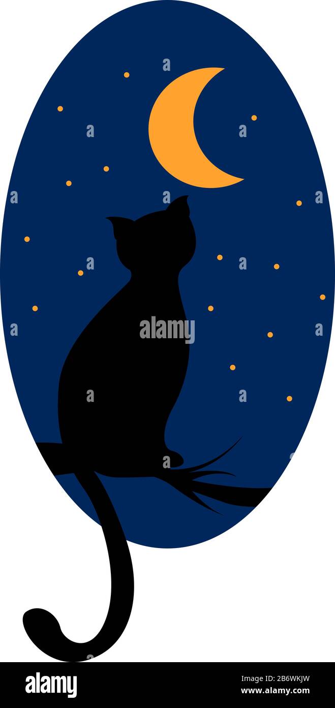 Kitten on the tree Stock Vector Images - Alamy