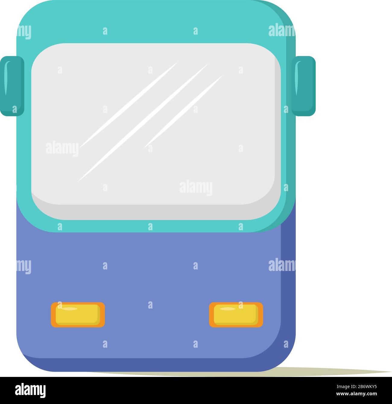 Blue train, illustration, vector on white background Stock Vector Image ...
