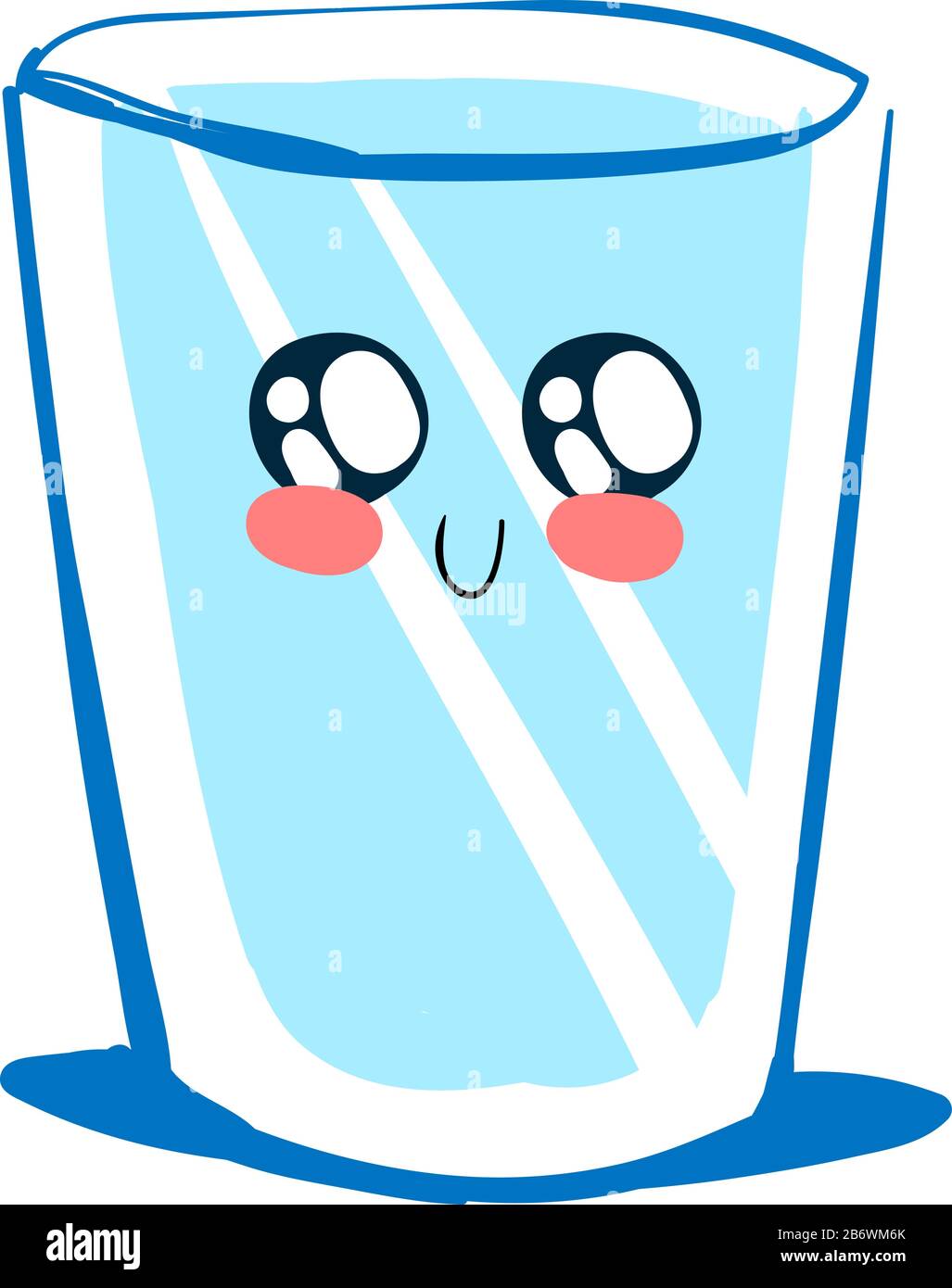 Glass water flat color Cut Out Stock Images & Pictures - Alamy