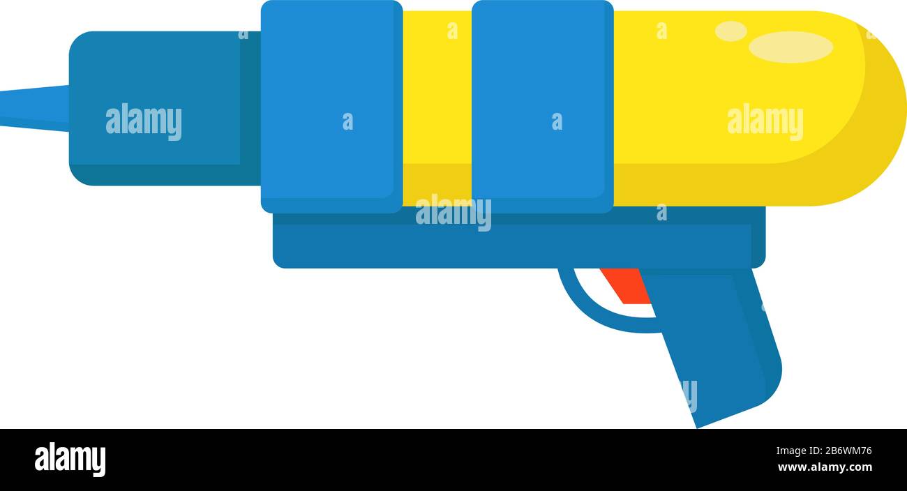 Water gun, illustration, vector on white background Stock Vector Image ...