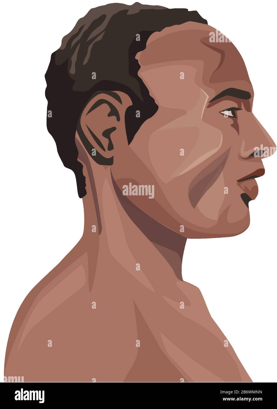 young afro man profile avatar character Stock Vector Image & Art - Alamy