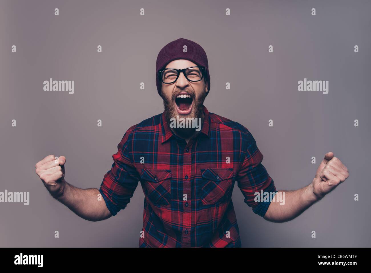 Angry stylish man yelling hi-res stock photography and images - Alamy