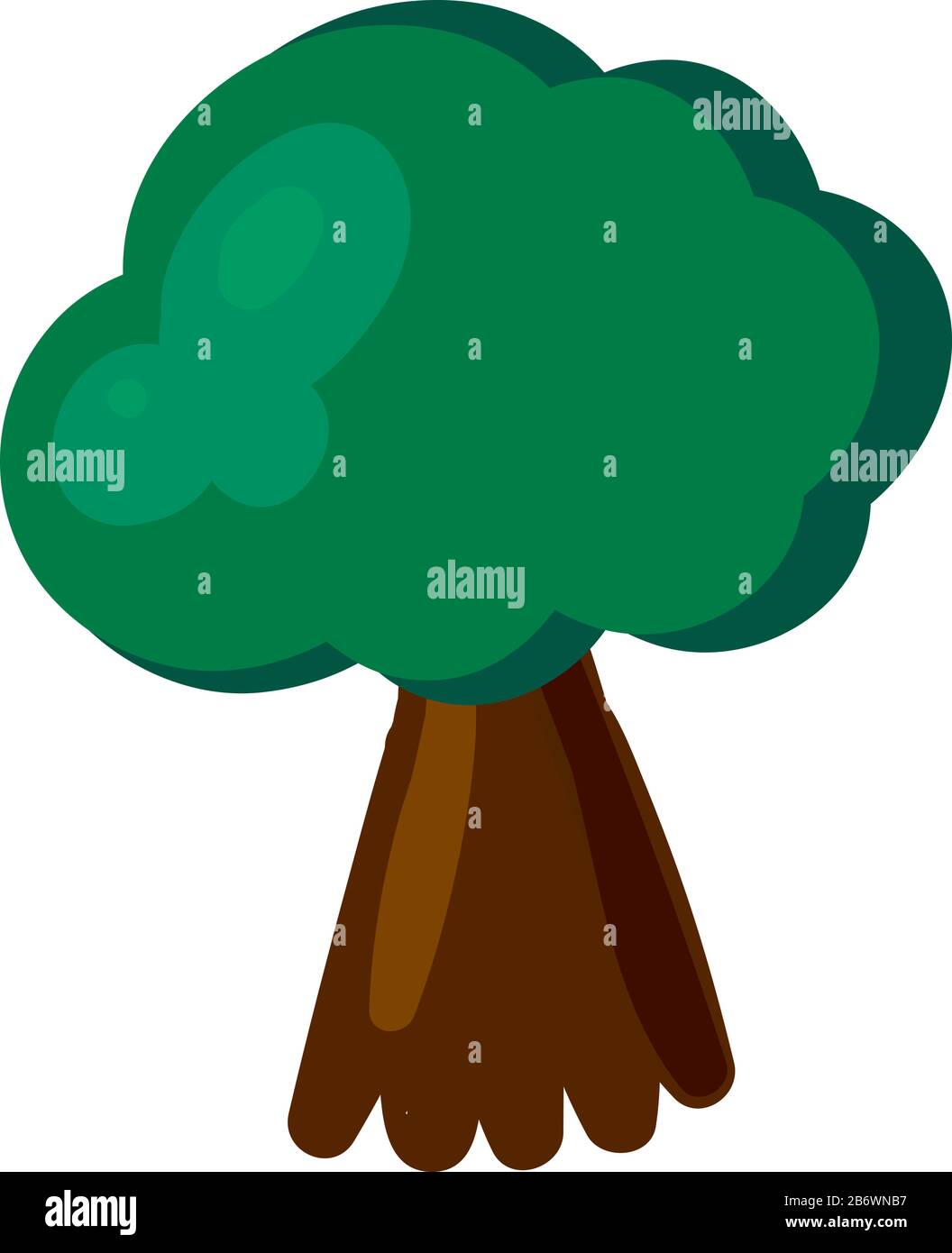 Flat tree, illustration, vector on white background Stock Vector Image ...