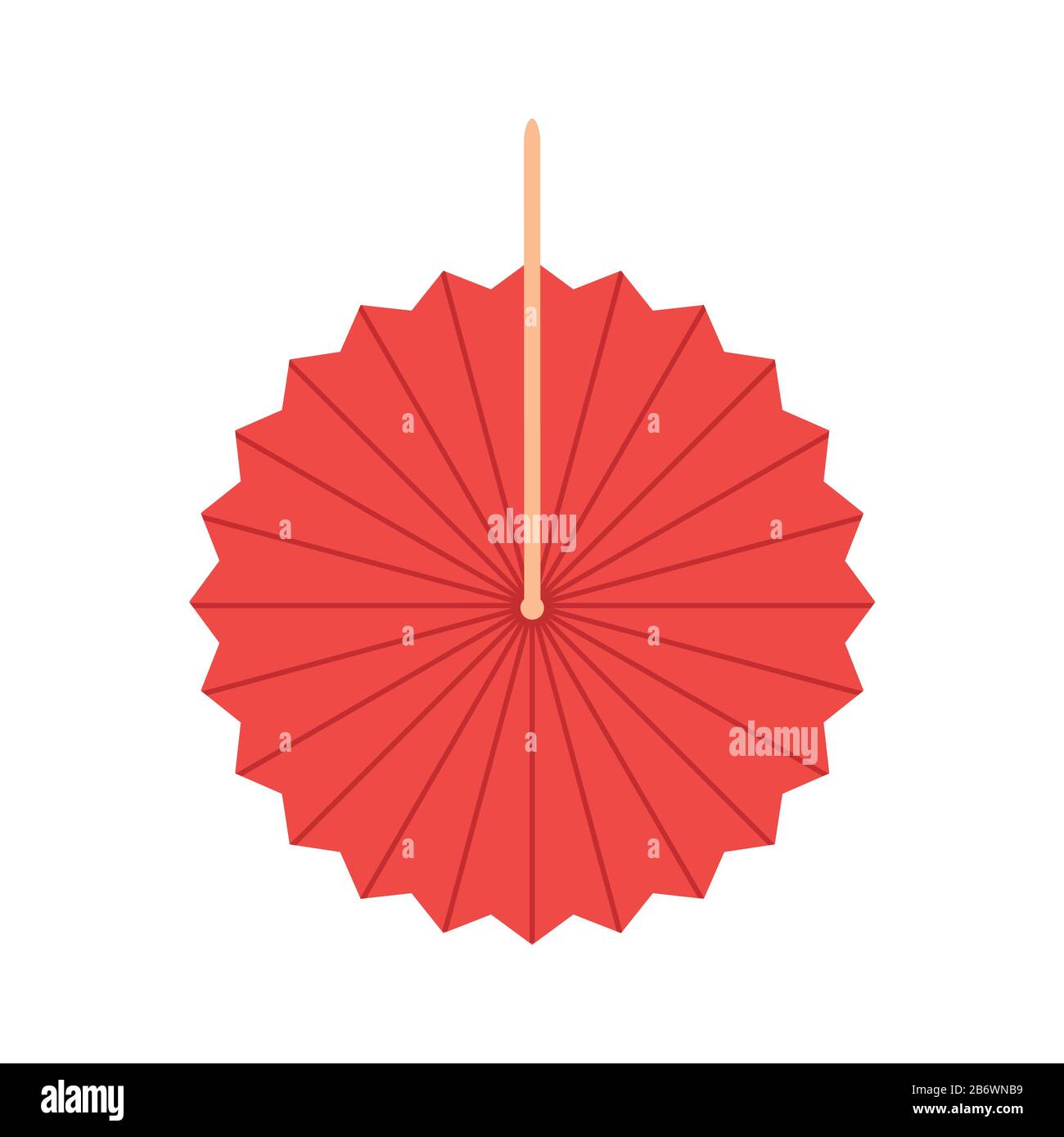 Red round fan isolated on background vector. Illustration of fan ...