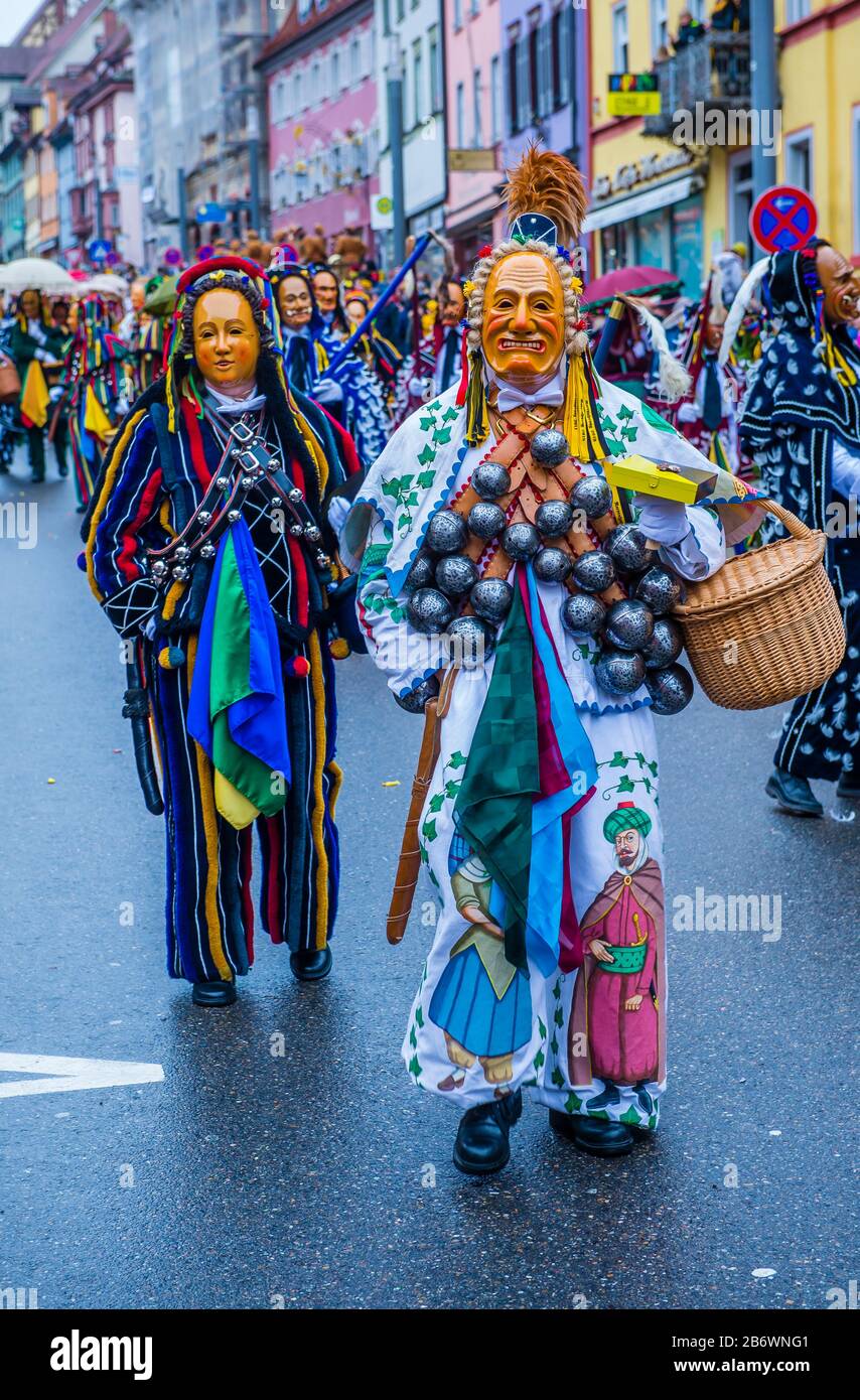 Participants in the Rottweil Carnival in Rottweil , Germany Stock Photo ...