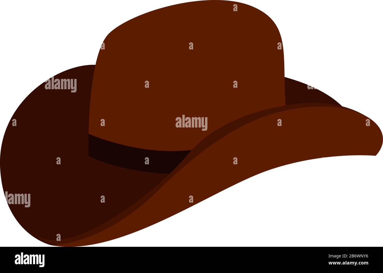 Cowboy hat, illustration, vector on white background Stock Vector Image ...