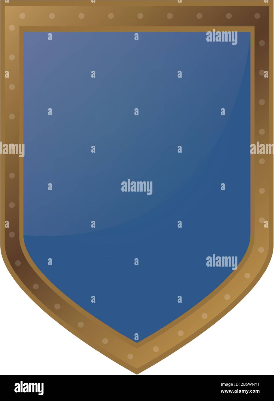 golden shield emblem isolated icon Stock Vector Image & Art - Alamy