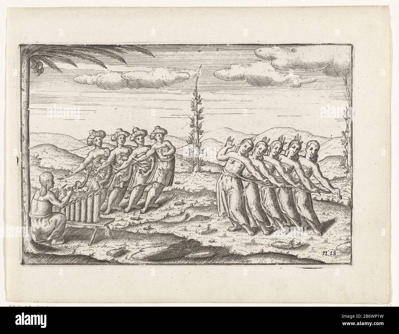 Javaanse dans, 1596 Javanese dance to Bantam (Banten), 1596. Left four ...