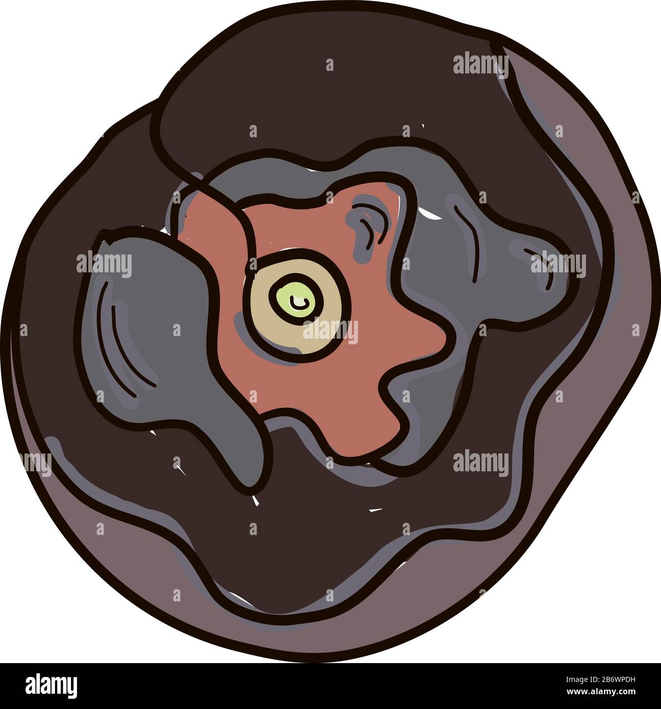 Rotten tomato, illustration, vector on white background Stock Vector ...