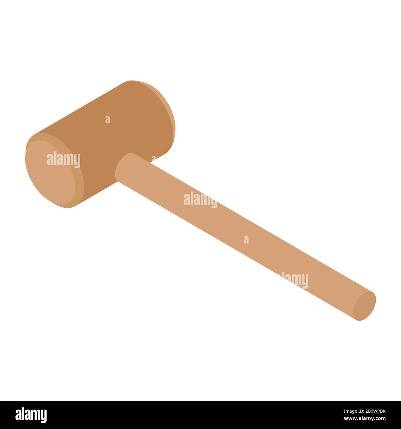 Wooden gavel isometric view isolated on white background Stock Vector ...
