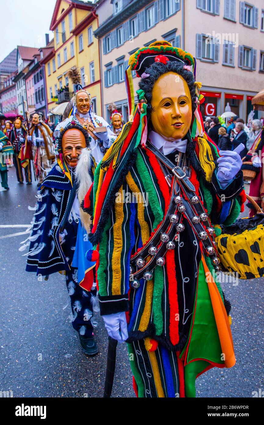 Participants in the Rottweil Carnival in Rottweil , Germany Stock Photo ...