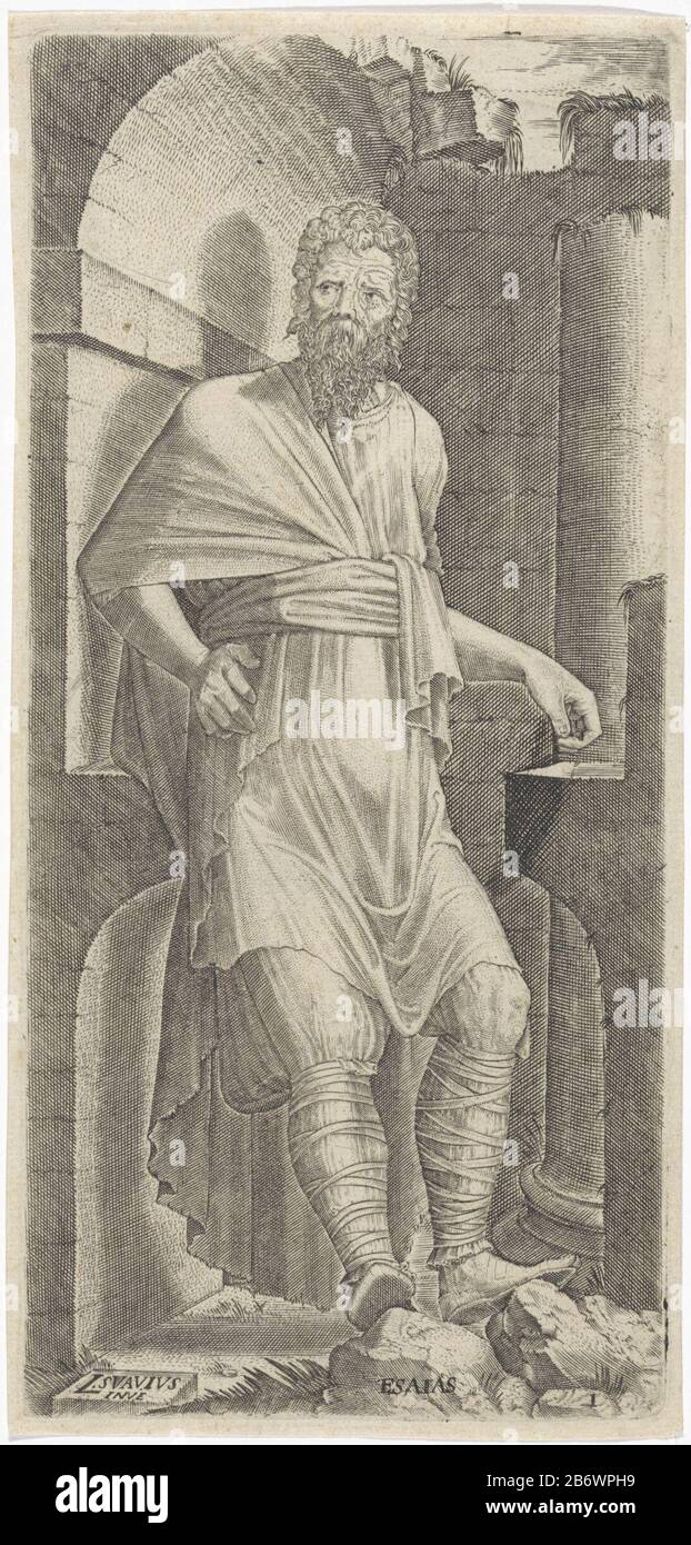 Jesaja Esaias (titel op object) Christus, de twaalf apostelen en Paulus ...