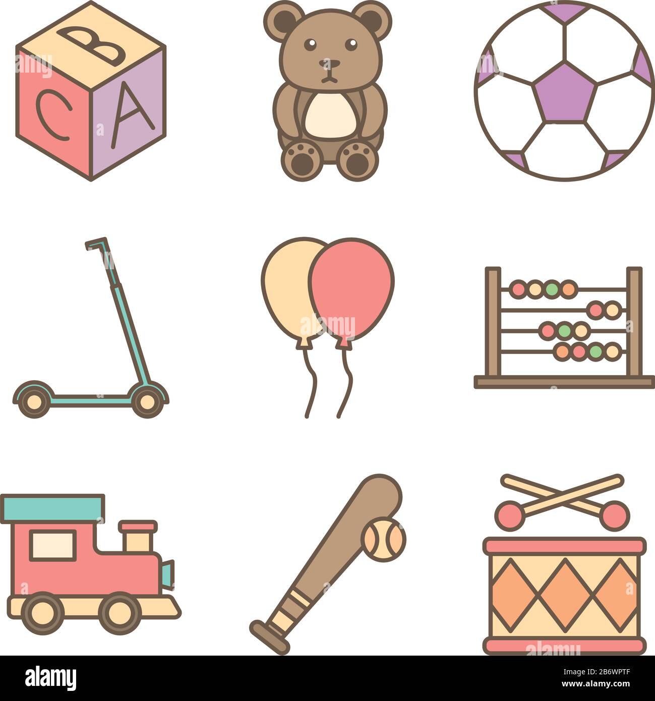 bundle of toys set icons Stock Vector Image & Art - Alamy