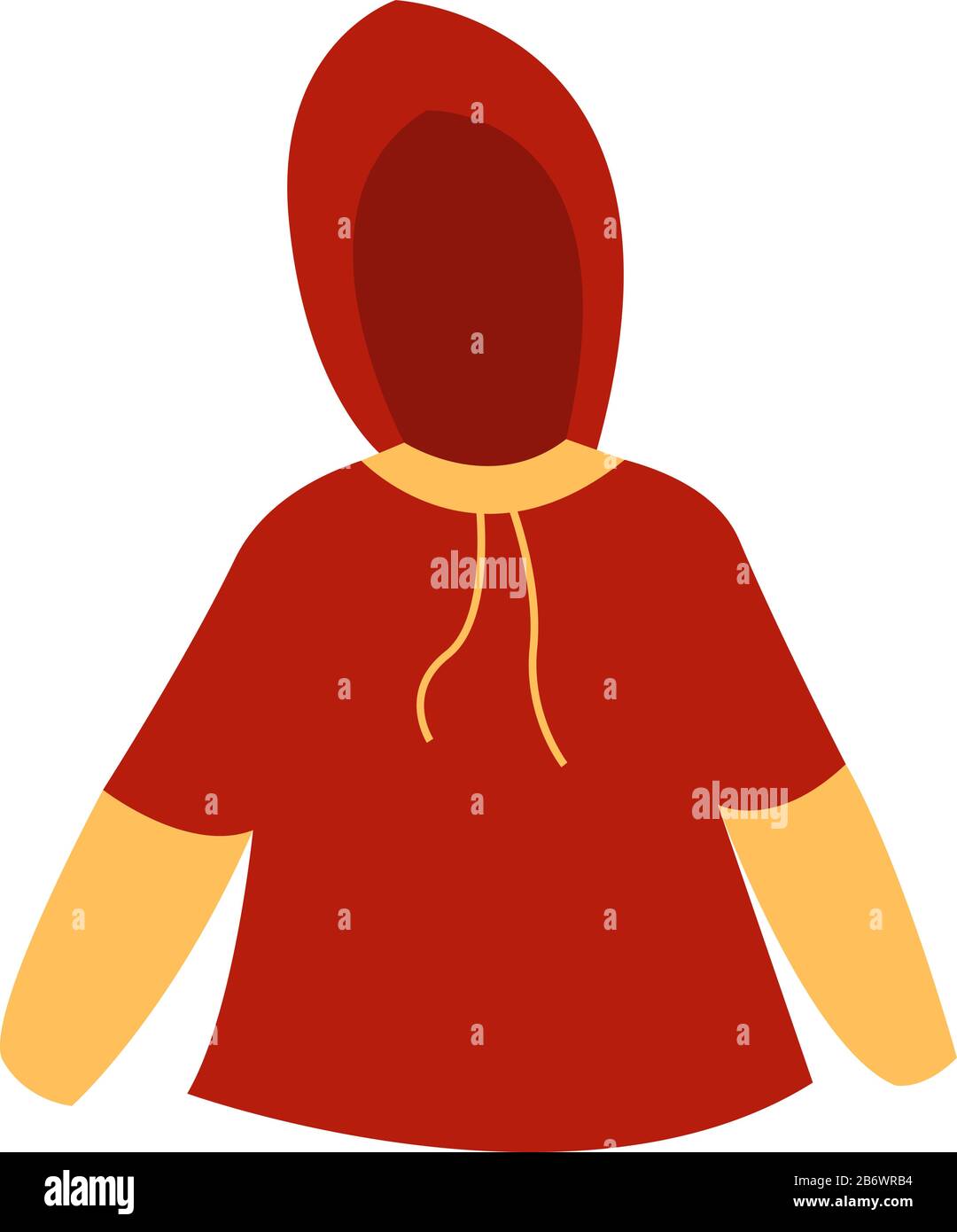 Red jumper, illustration, vector on white background Stock Vector Image ...