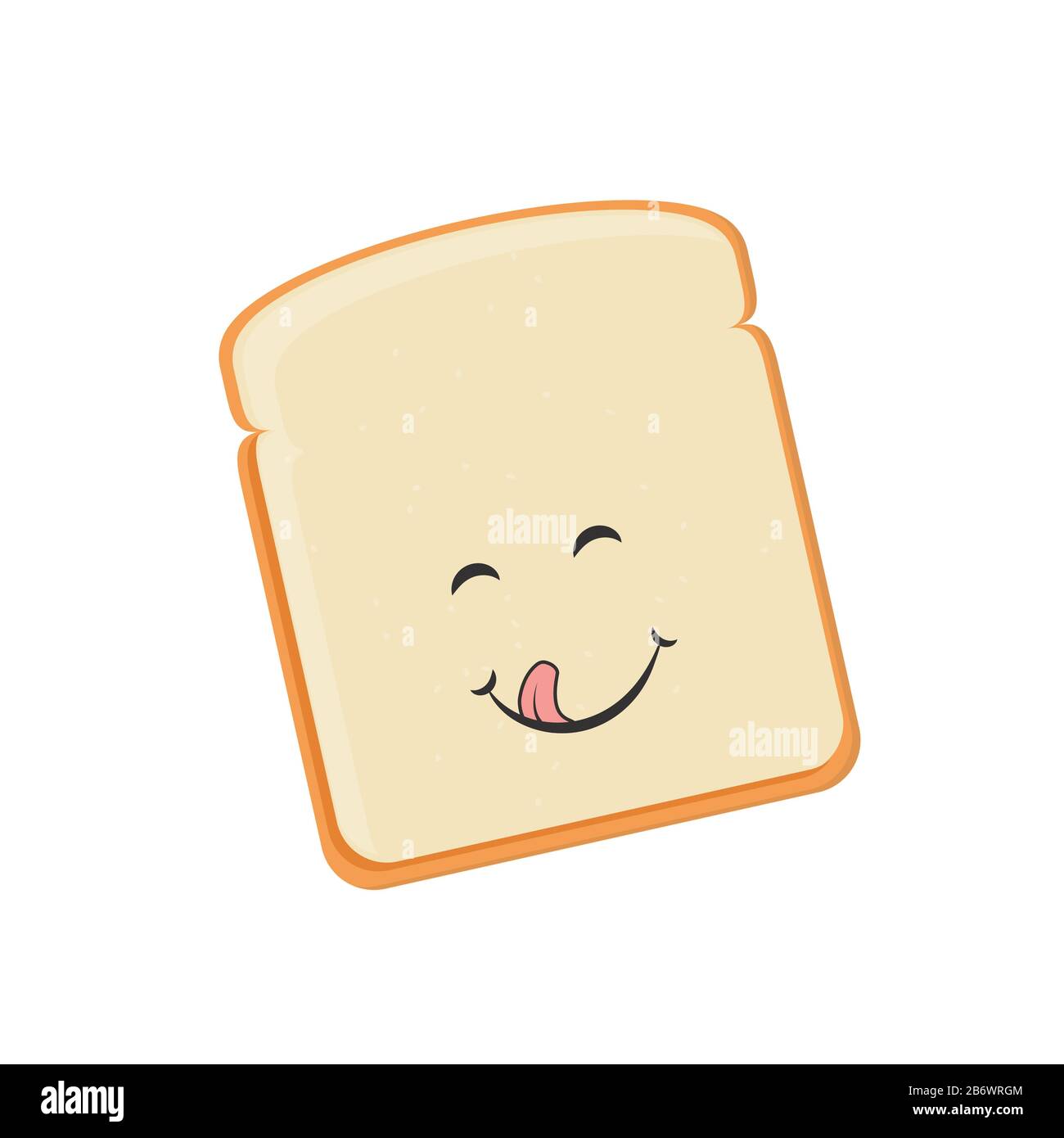 Cartoon toast bread icon. Bread toast smiling Stock Vector Image & Art ...