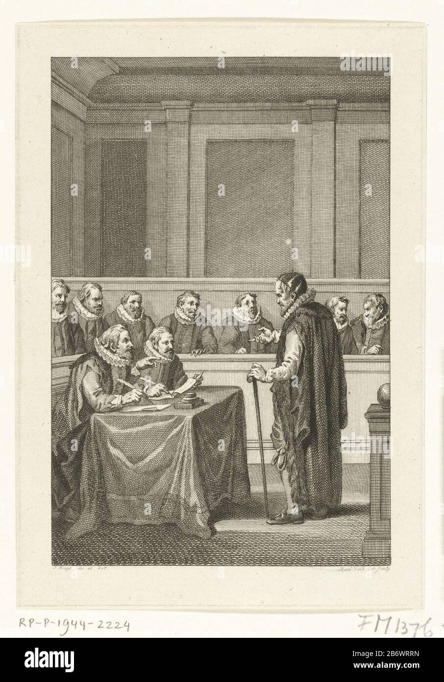 Johan van Oldenbarnevelt verschijnt voor zijn rechters, 1619 Johan van ...