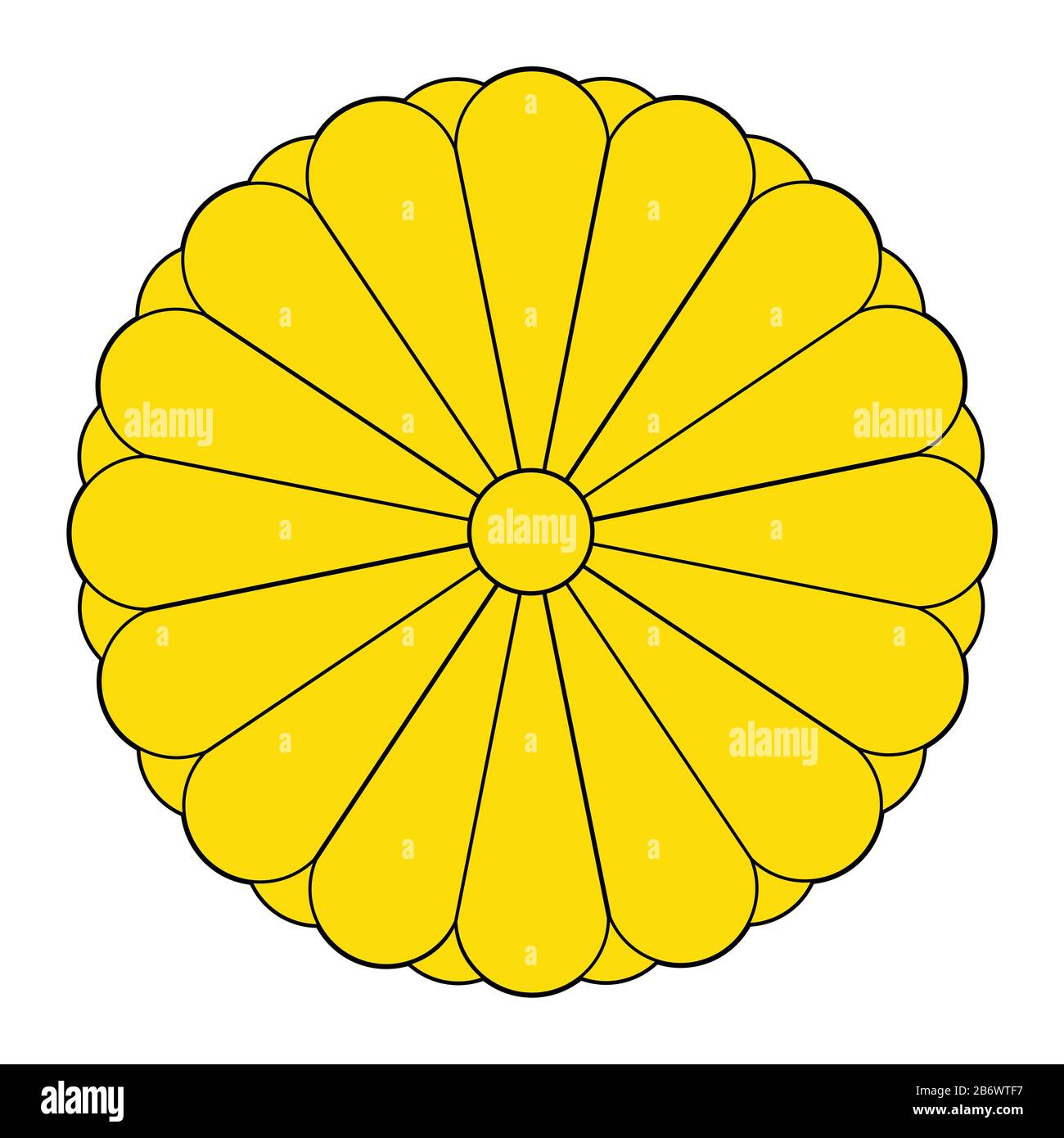 Imperial Seal of Japan or national emblem, isolated on white background ...