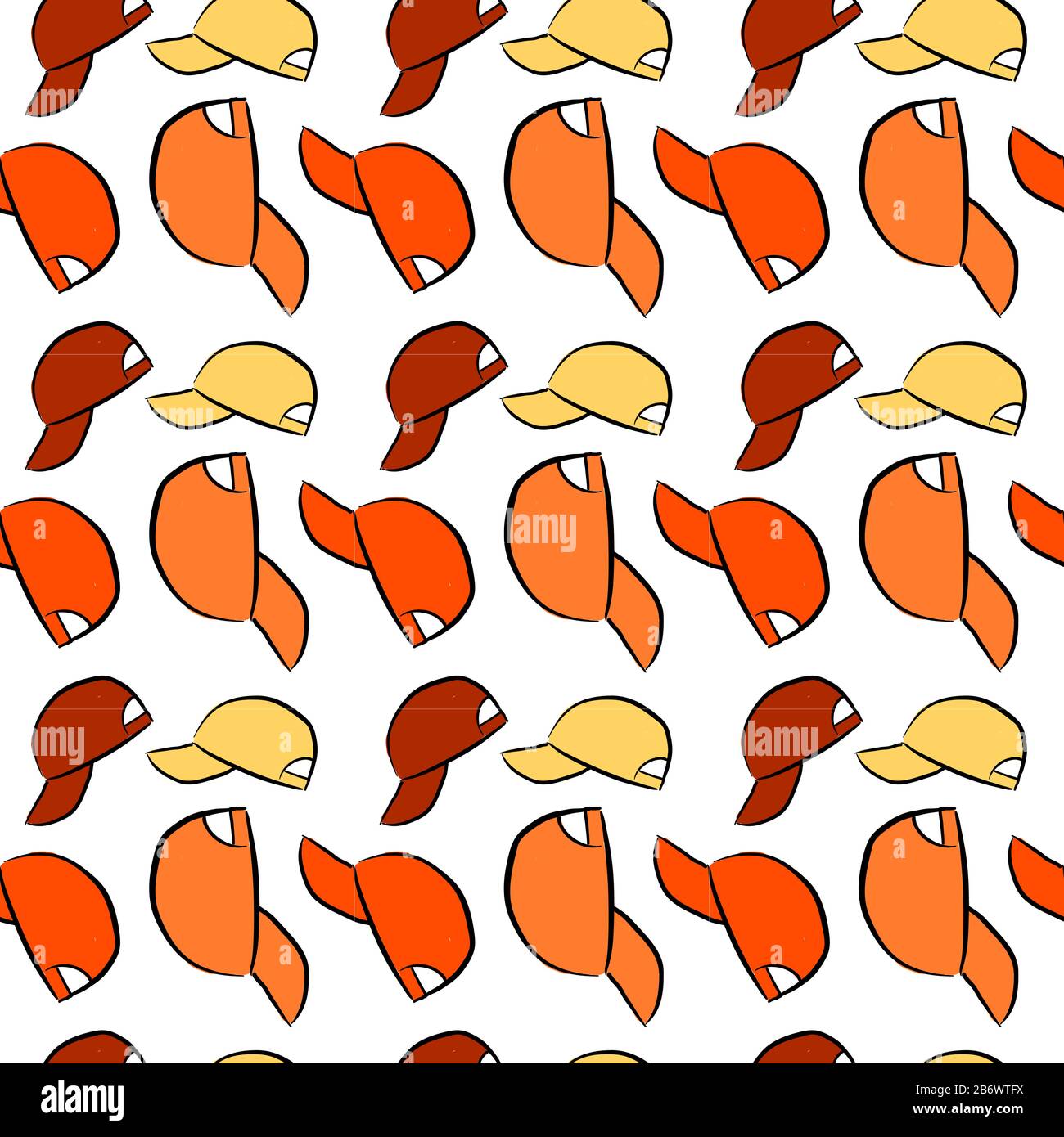 Orange cap wallpaper, illustration, vector on white background Stock ...