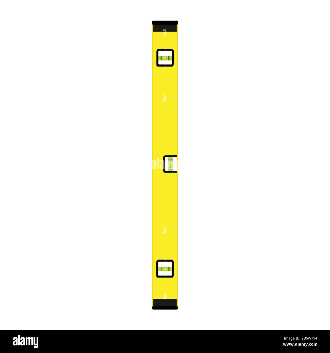 Yellow spirit level isolated on white background Stock Vector Image ...