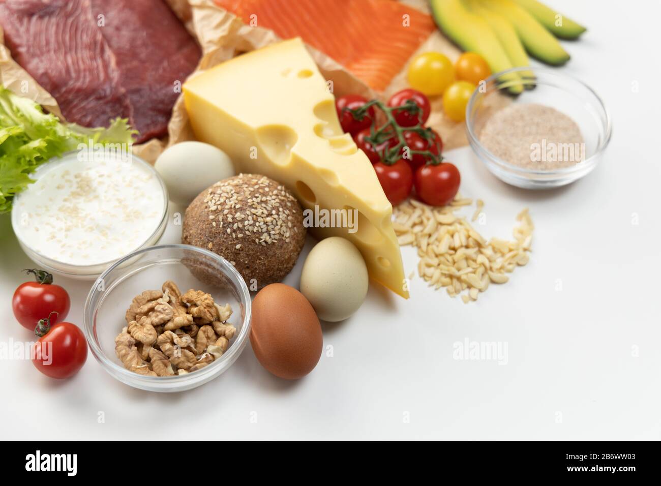 Healthy eating food. Ingredients for low carb keto ketogenic diet ...