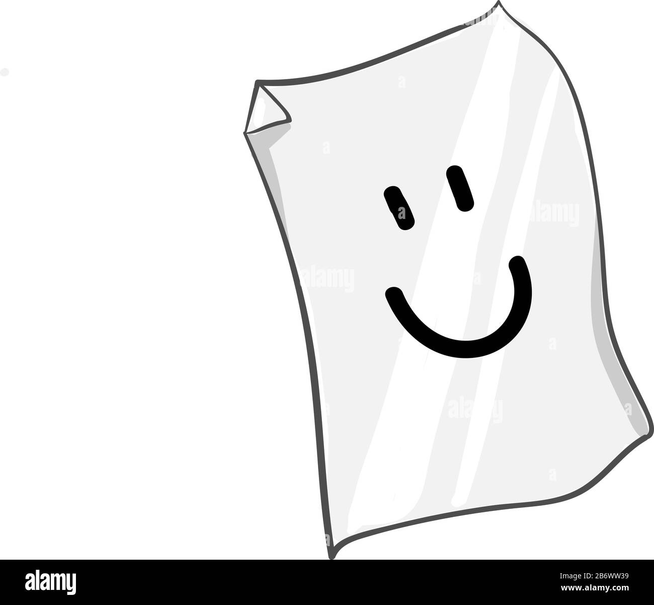 Happy paper, illustration, vector on white background Stock Vector ...