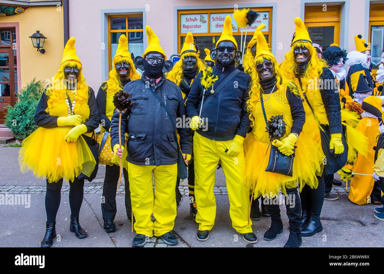 Participants in the Rottweil Carnival in Rottweil , Germany Stock Photo ...