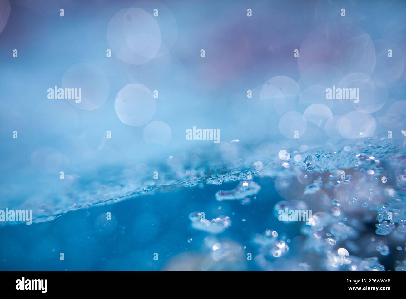 Beautiful water waves - Splashed water wave in clean blue water, clean ...