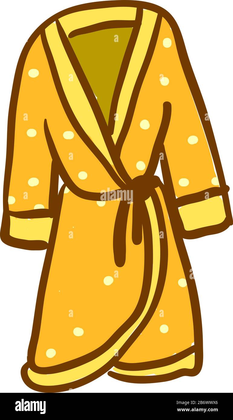 Yellow bathrobe Stock Vector Images - Alamy