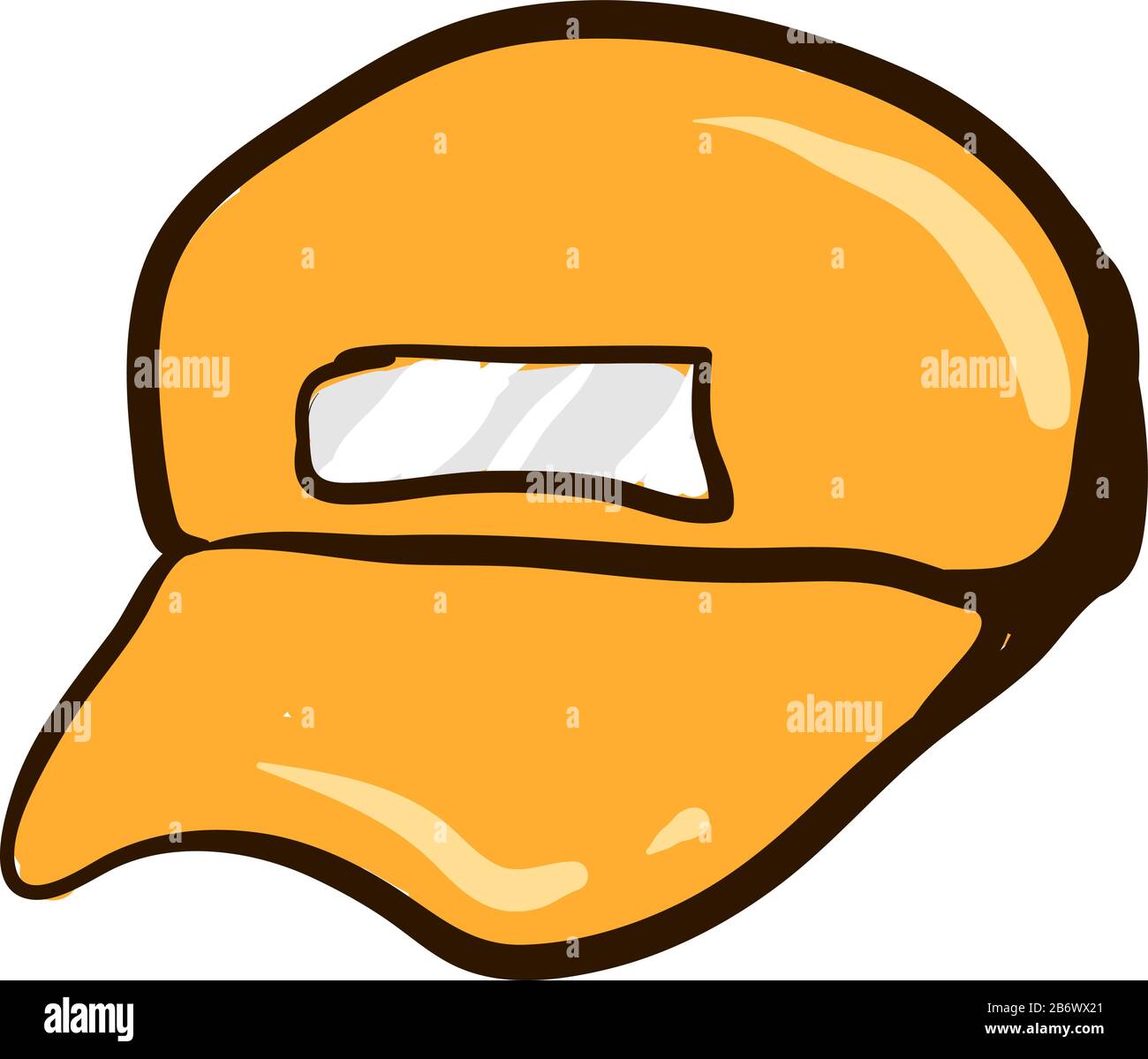 Orange cap, illustration, vector on white background Stock Vector Image ...