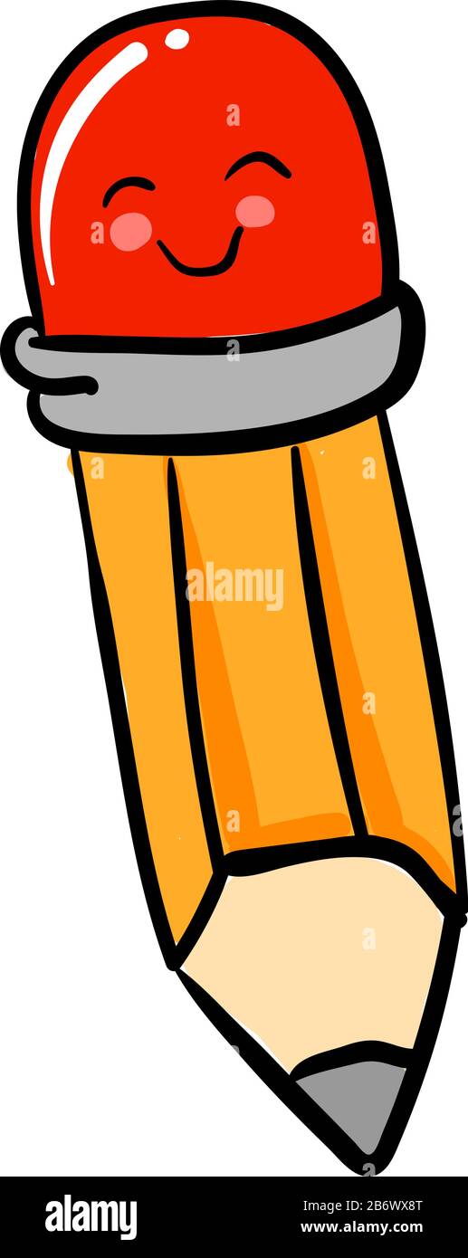 Small pencil, illustration, vector on white background Stock Vector ...