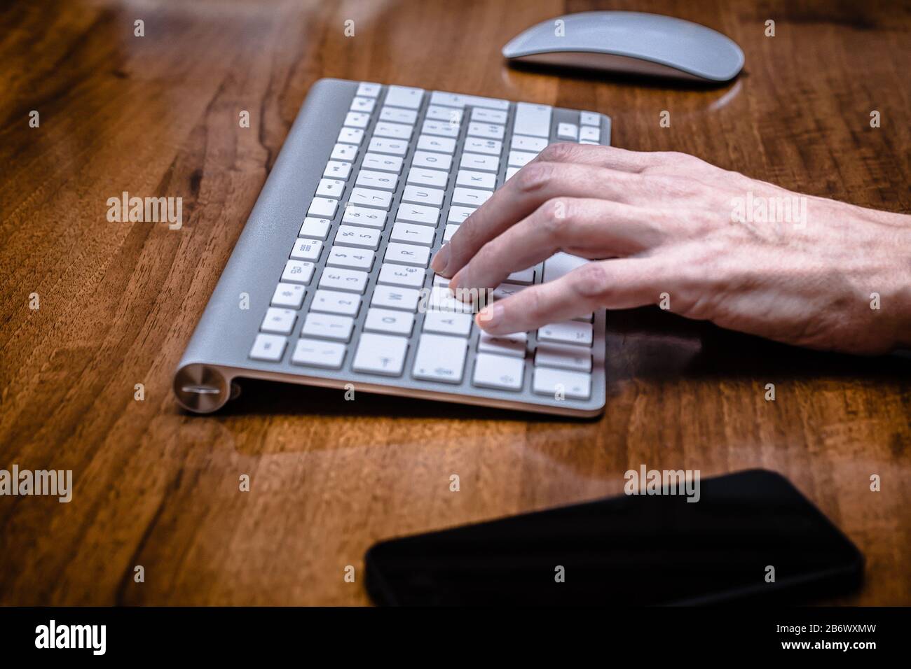 Female Hand on the Mouse Stock Photo - Alamy