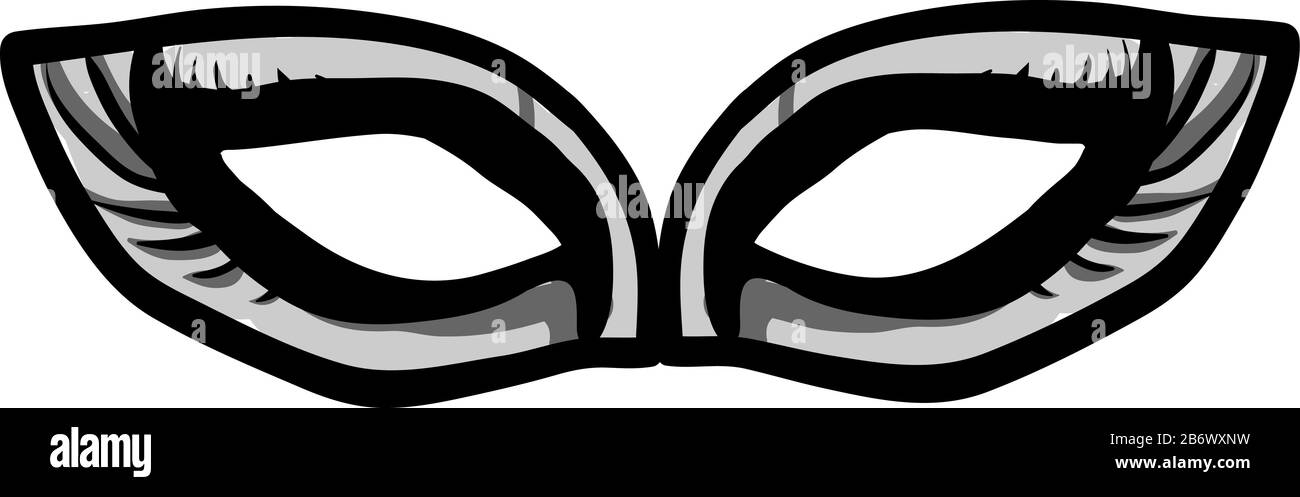 Black mask, illustration, vector on white background Stock Vector Image ...