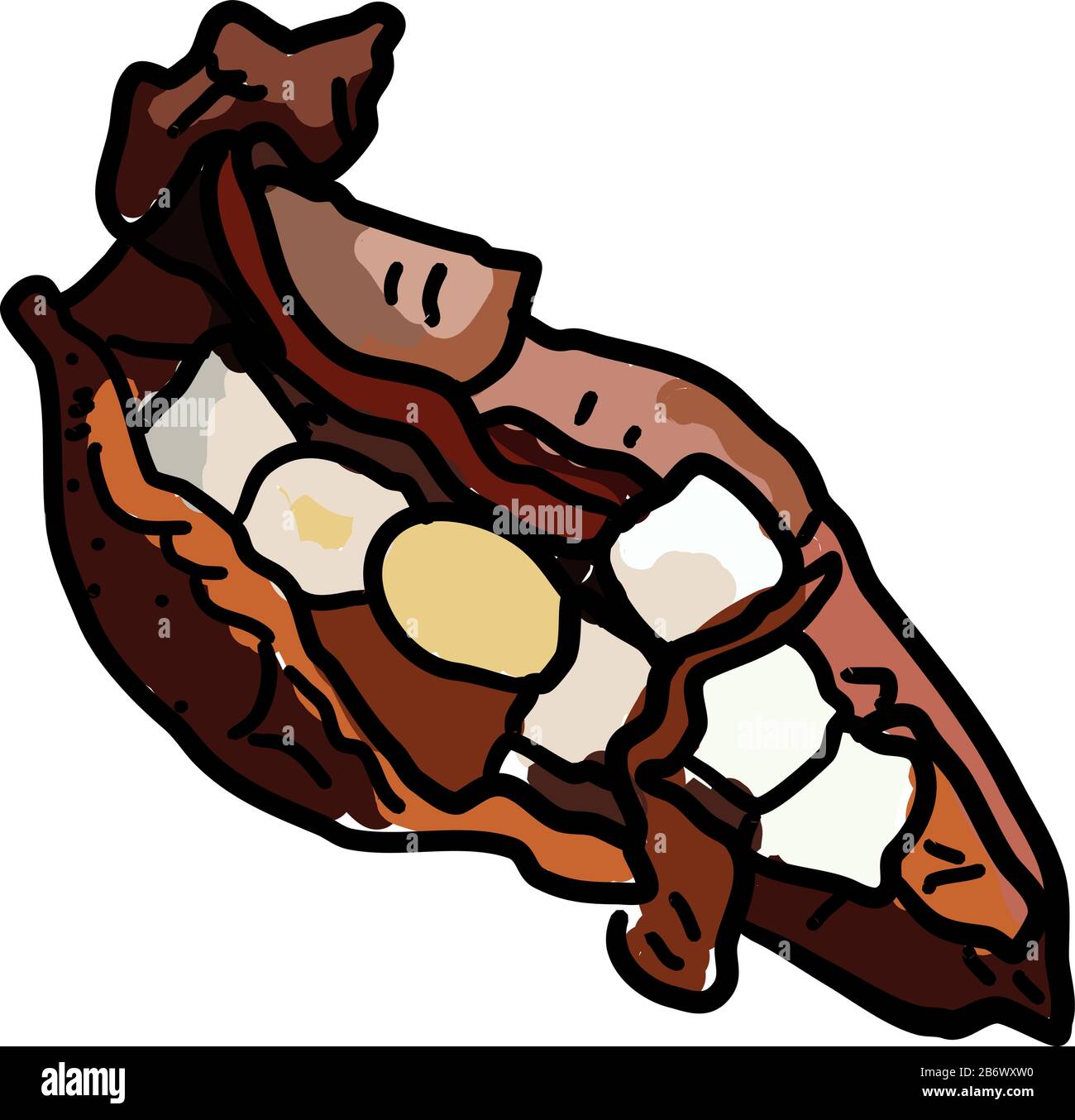 Sweet potatoes isolated on Stock Vector Images - Alamy