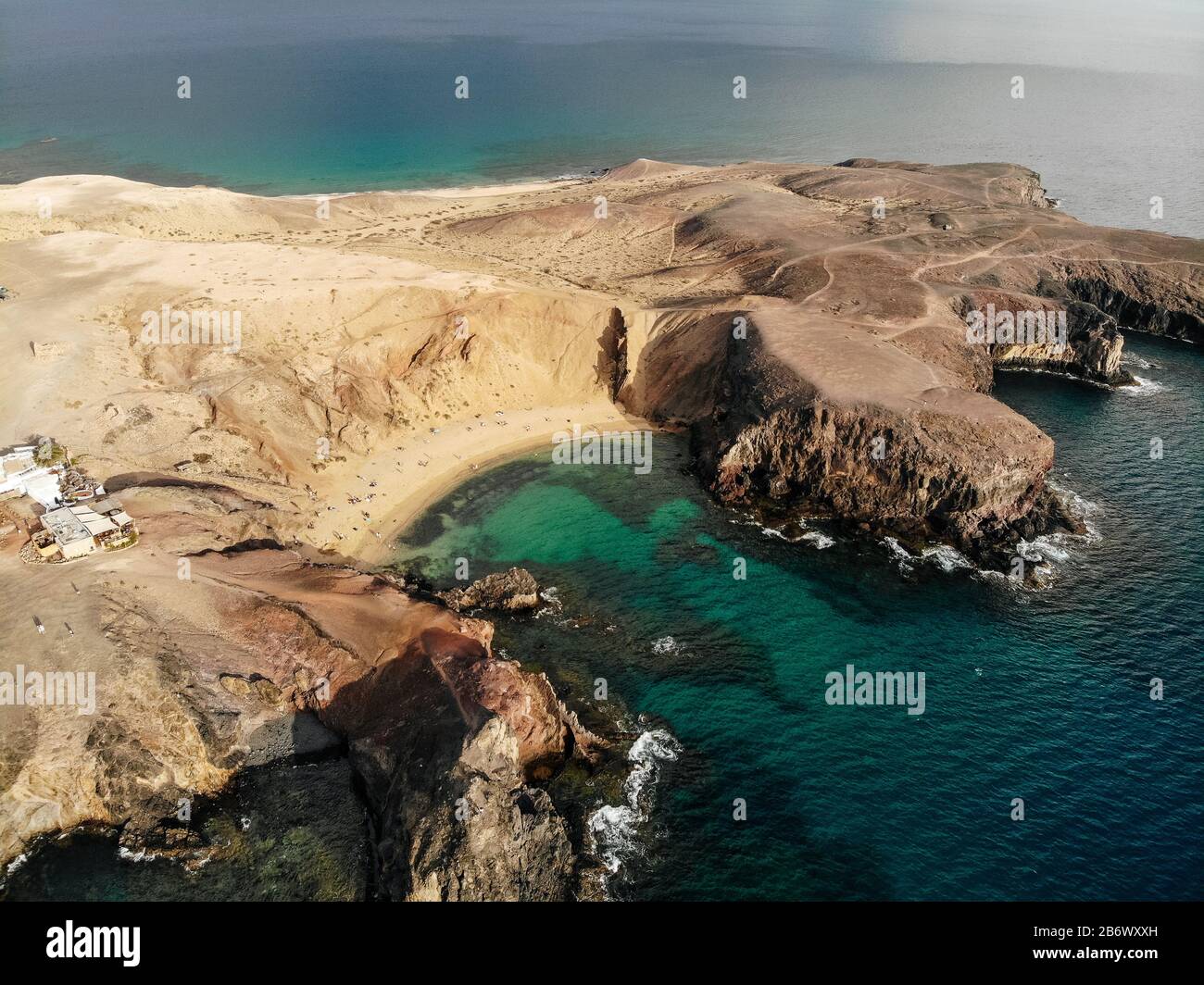 Aerial lanzarote famara beach High Resolution Stock Photography and ...