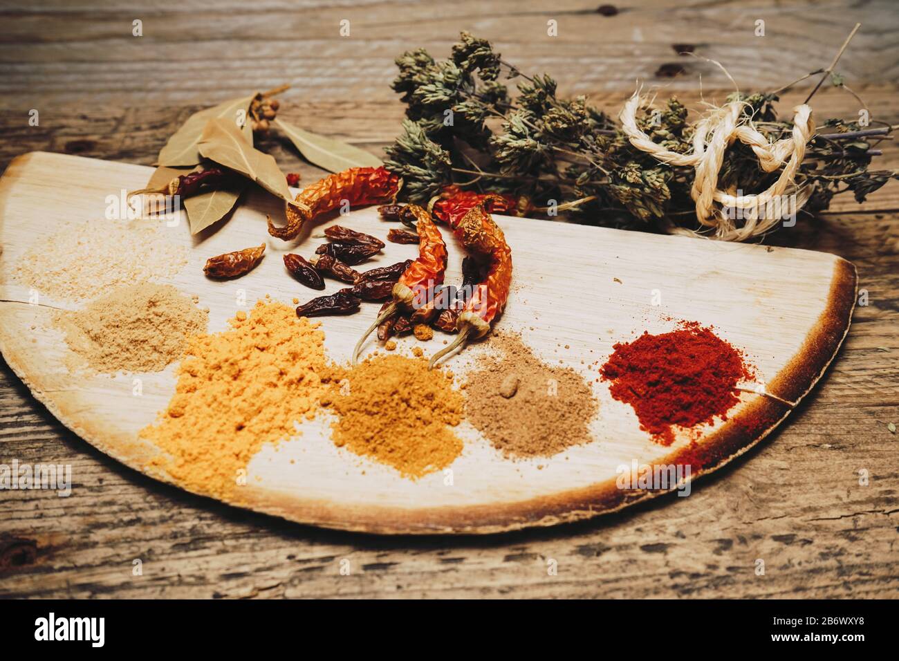Still life of exotic and hot spices Stock Photo - Alamy