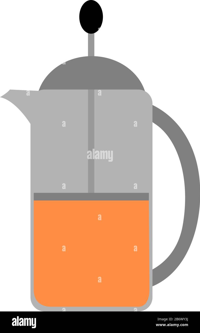 Brewing tea, illustration, vector on white background Stock Vector ...