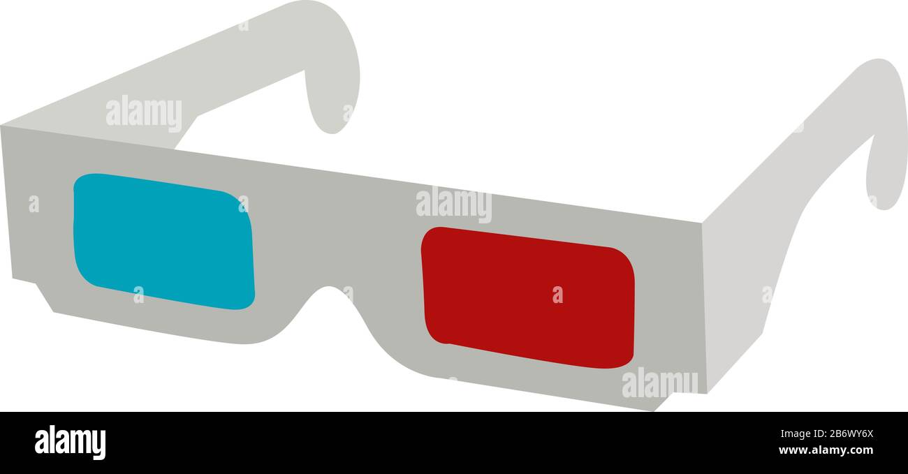 3D glasses, illustration, vector on white background Stock Vector Image ...