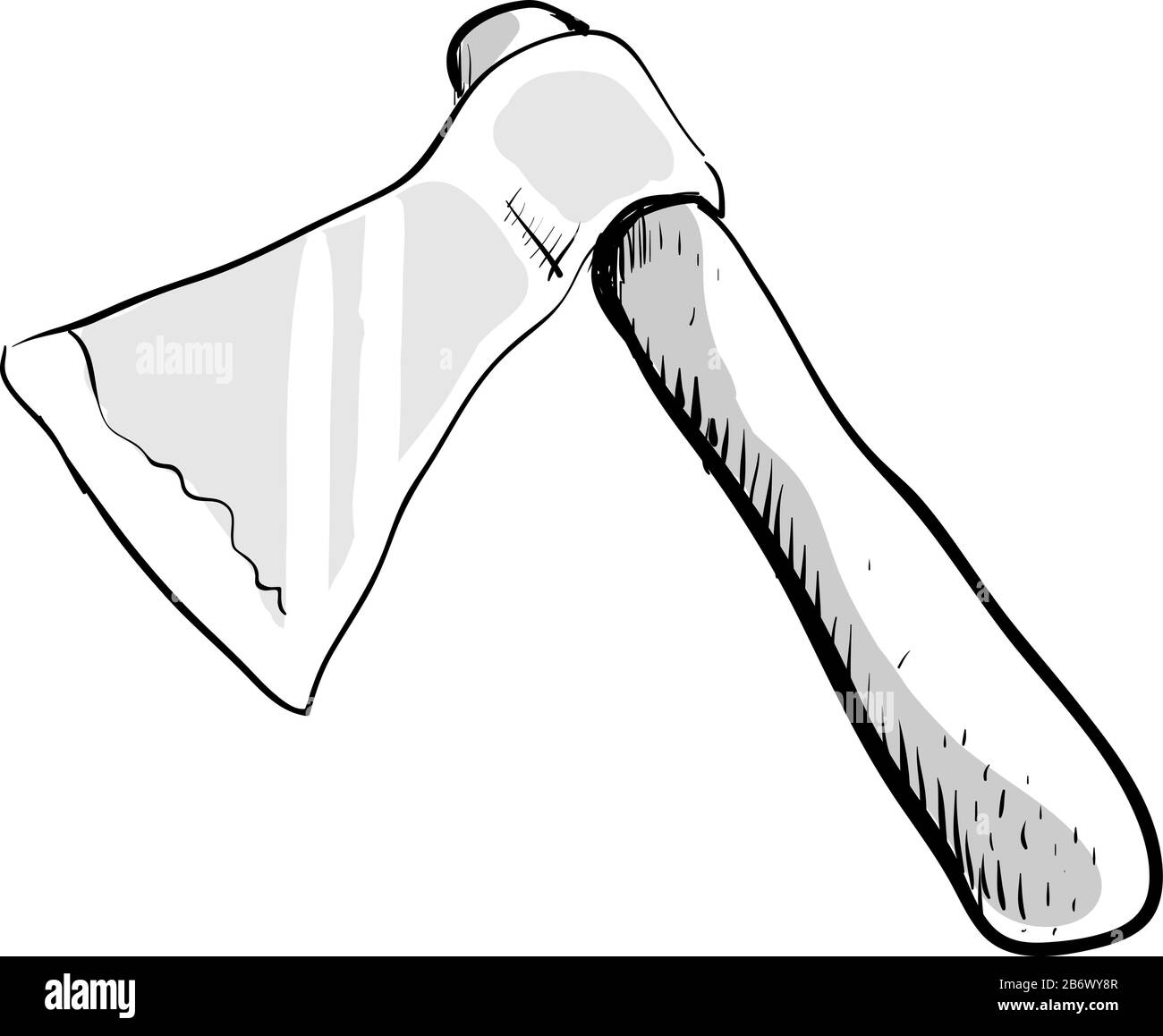 Small ax, illustration, vector on white background Stock Vector Image ...