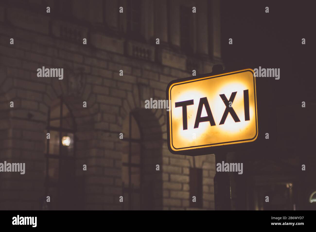Taxi Stand Sign Stock Photo - Alamy