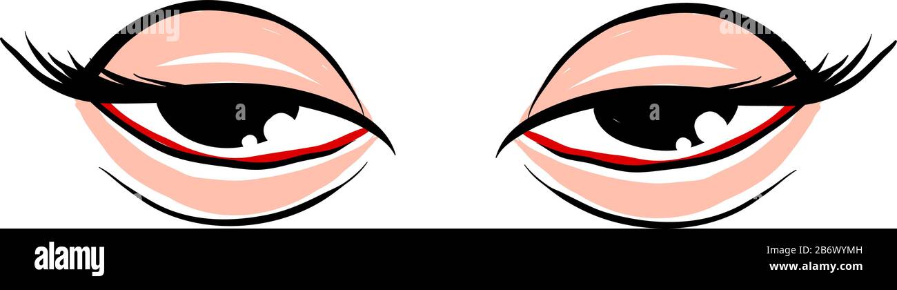 Tired cartoon eyes icon hi-res stock photography and images - Alamy