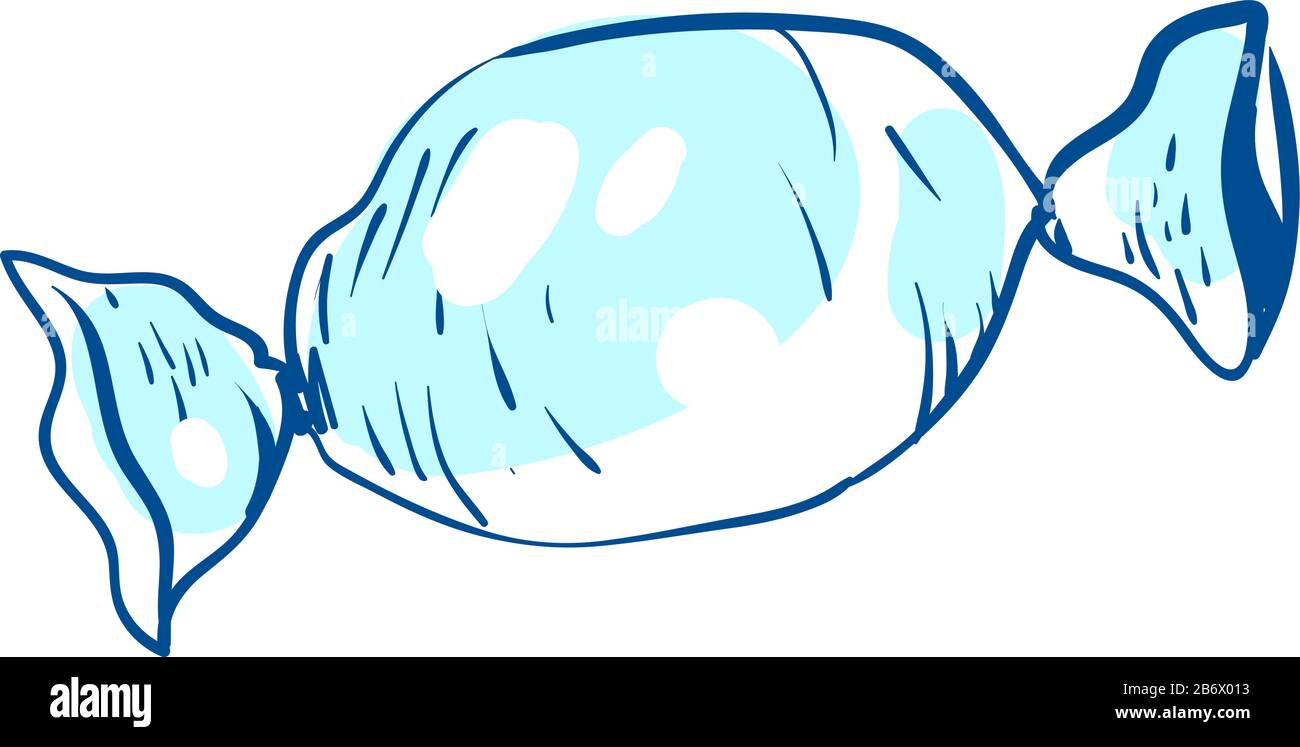 Blue candy, illustration, vector on white background Stock Vector Image ...