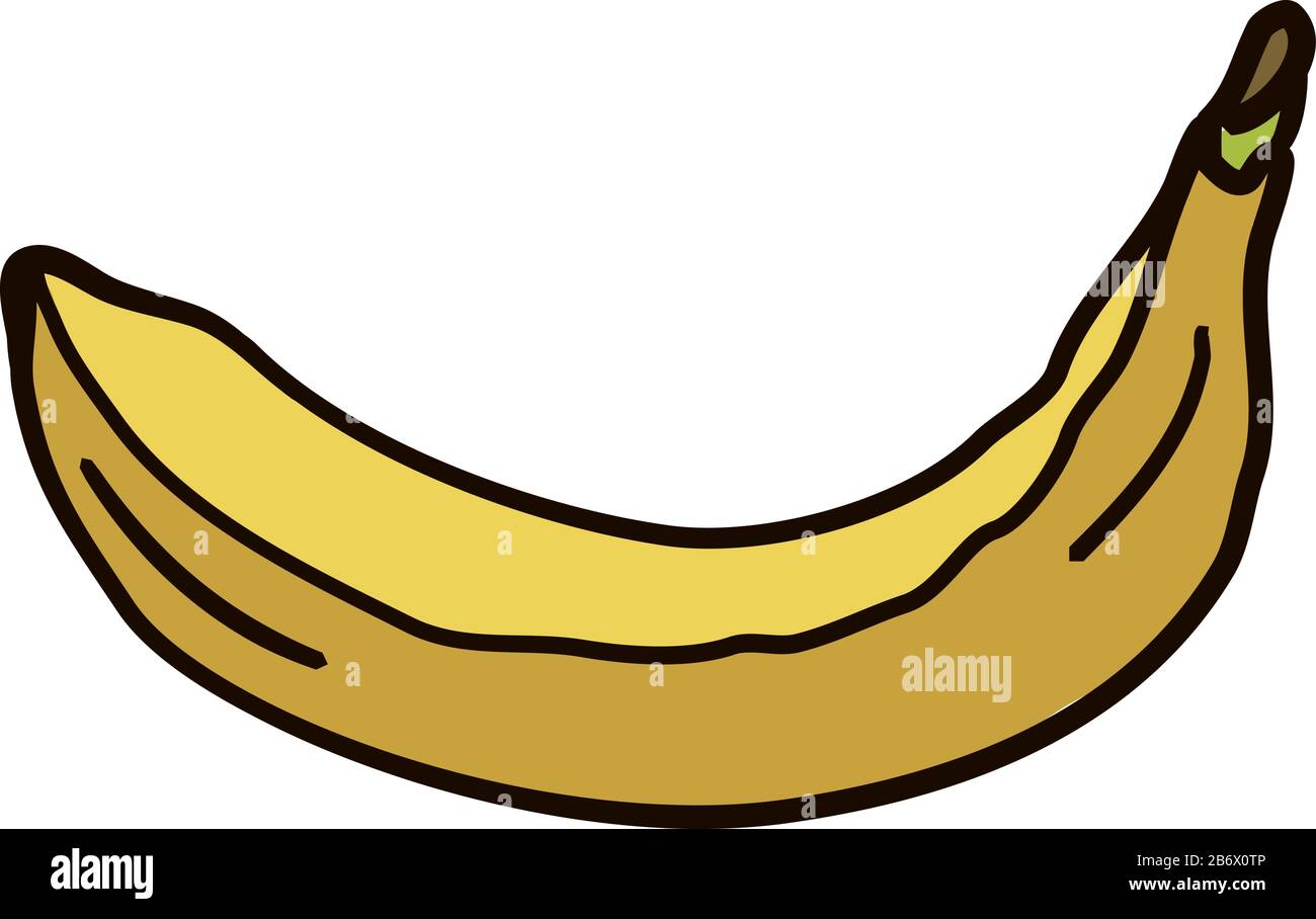 Banana flat, illustration, vector on white background Stock Vector ...