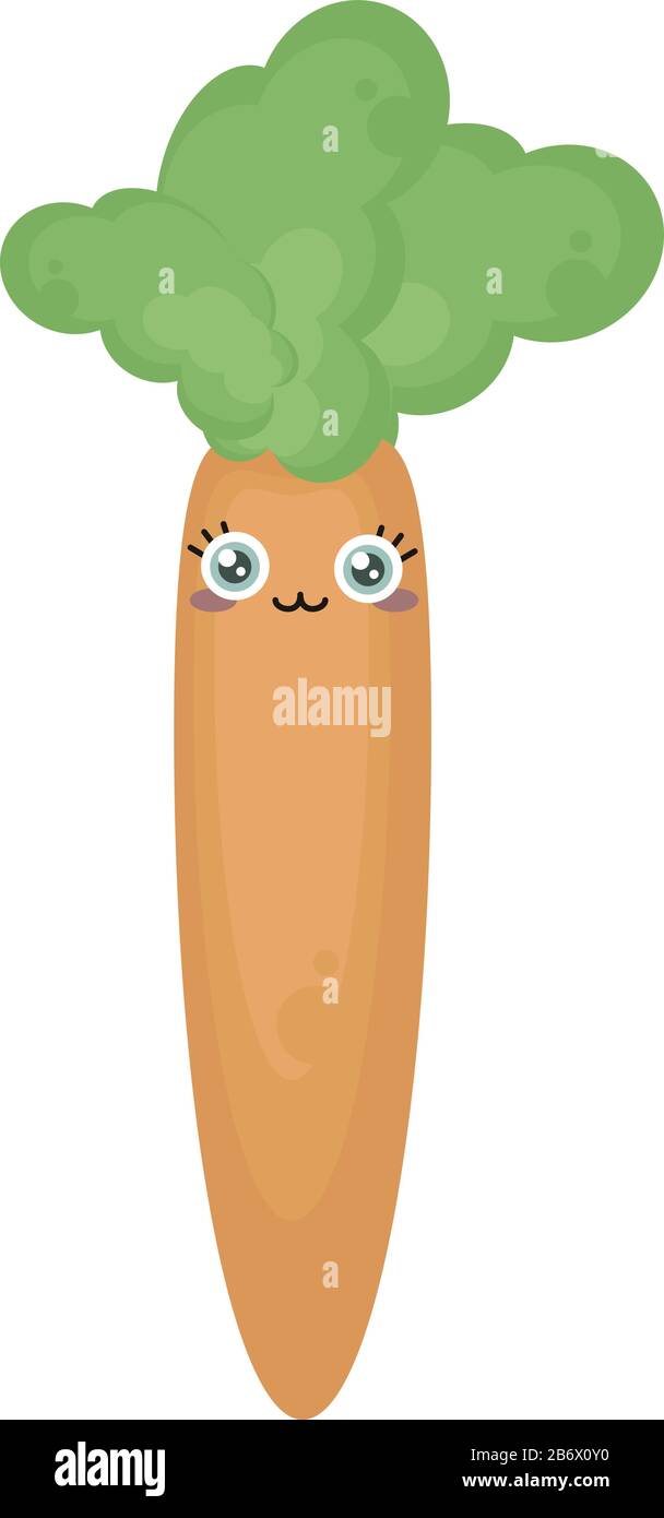 Shocked carrot, illustration, vector on white background Stock Vector ...
