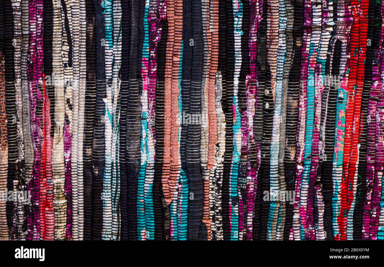 Structure of fabric. Bright colored strips on diagonal Stock Photo - Alamy