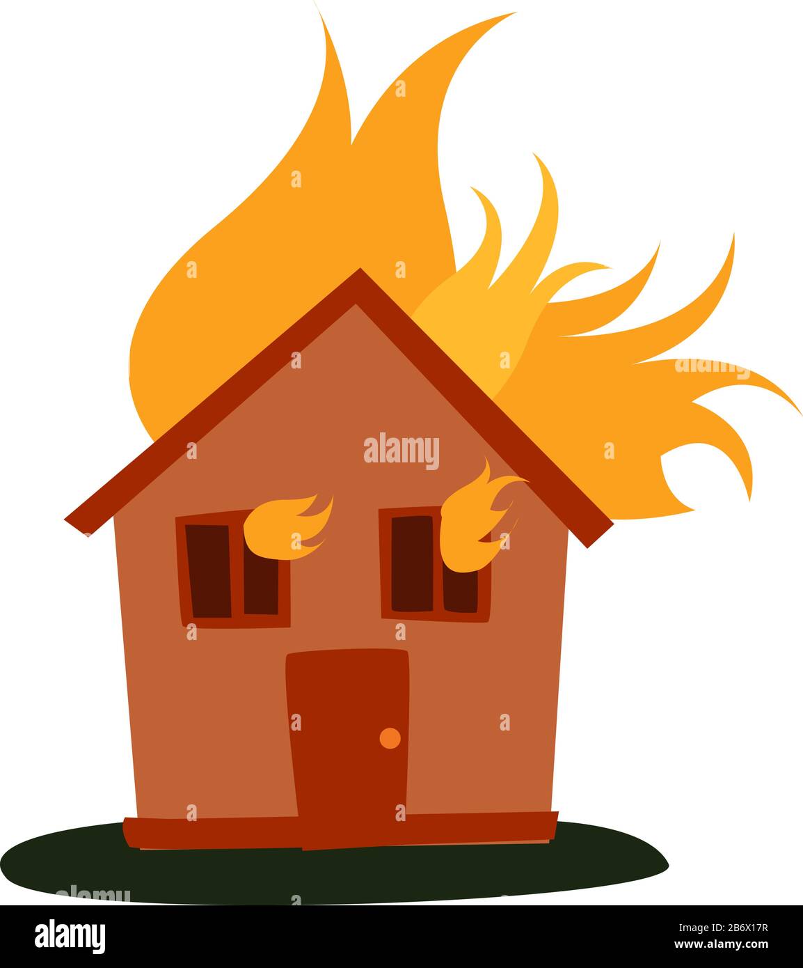 Burning Building Cartoon