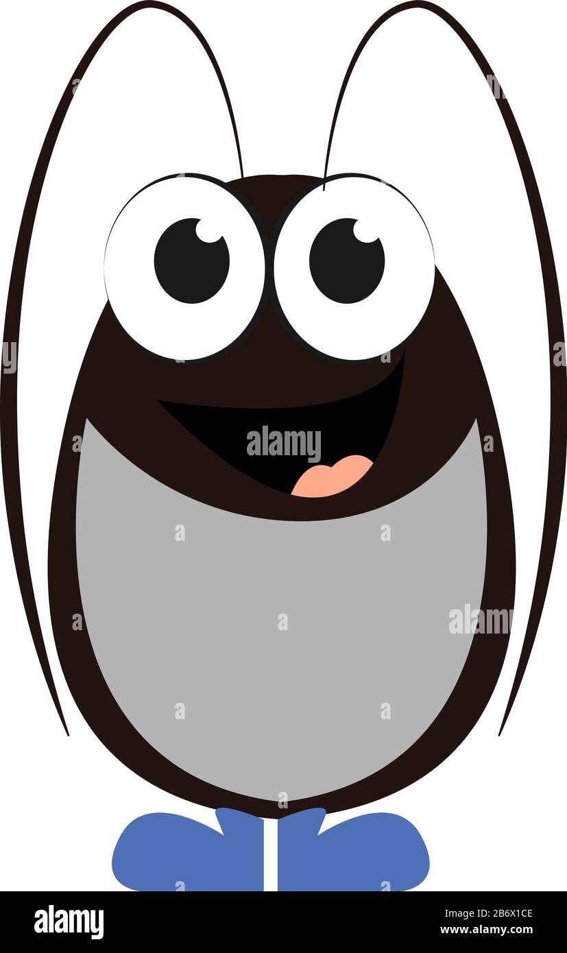 Cockroach in shoes, illustration, vector on white background Stock ...