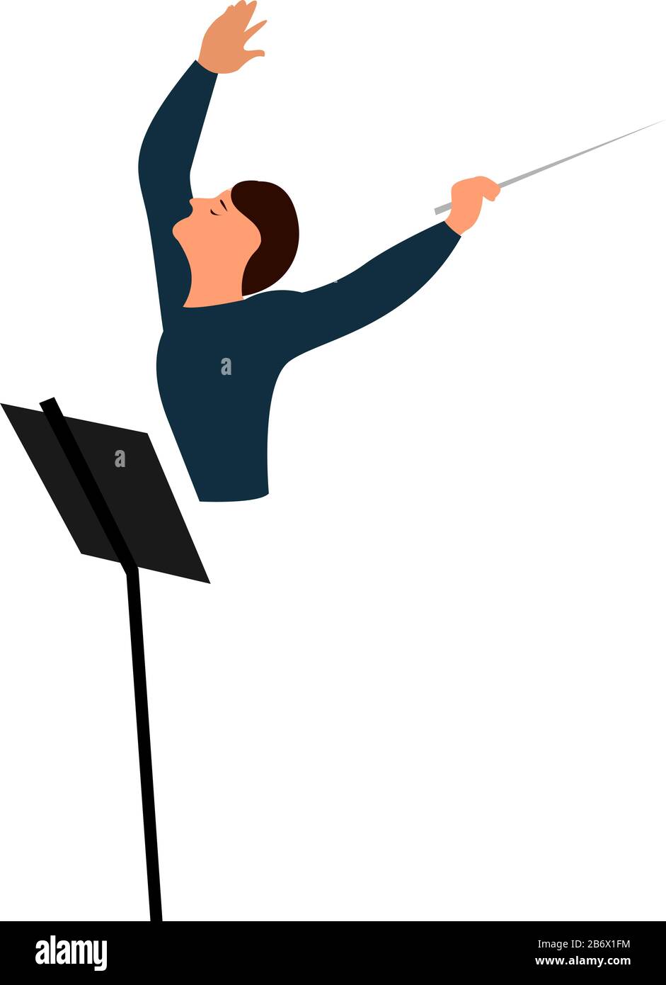 Conductor, illustration, vector on white background Stock Vector Image ...