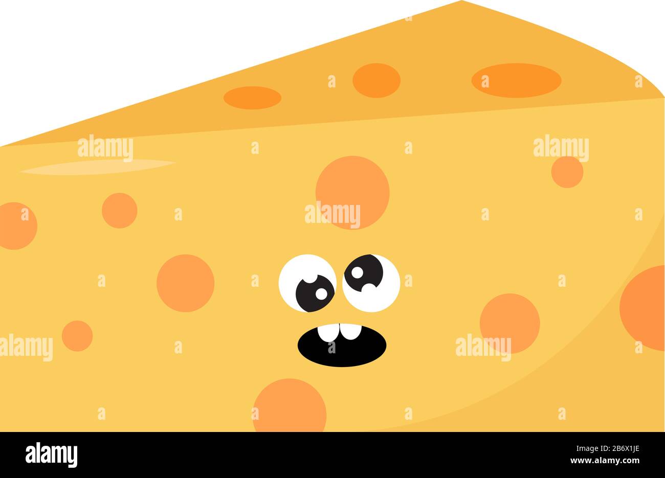 Crazy cheese, illustration, vector on white background Stock Vector ...
