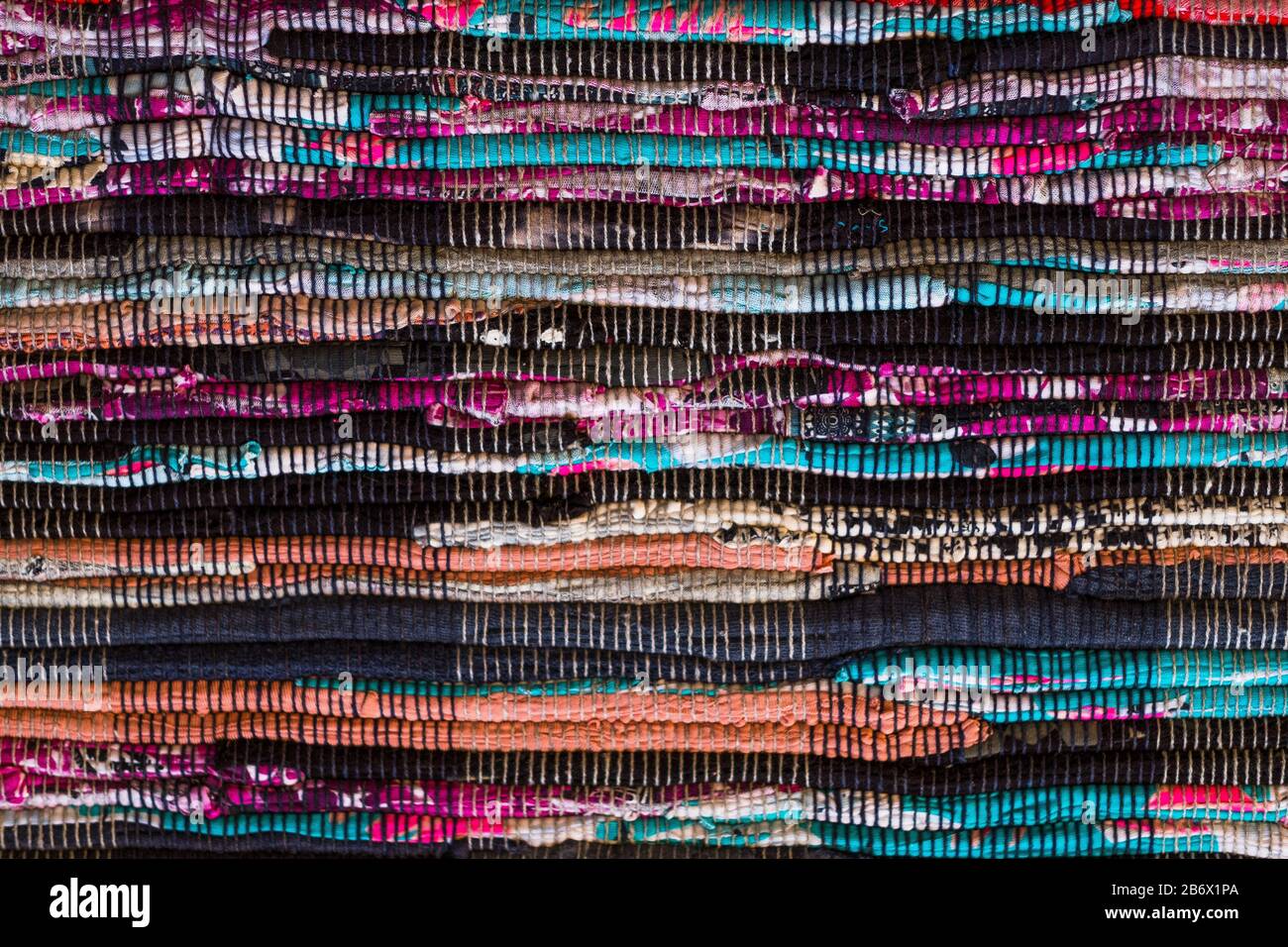 Structure of fabric. Bright colored strips on diagonal Stock Photo - Alamy