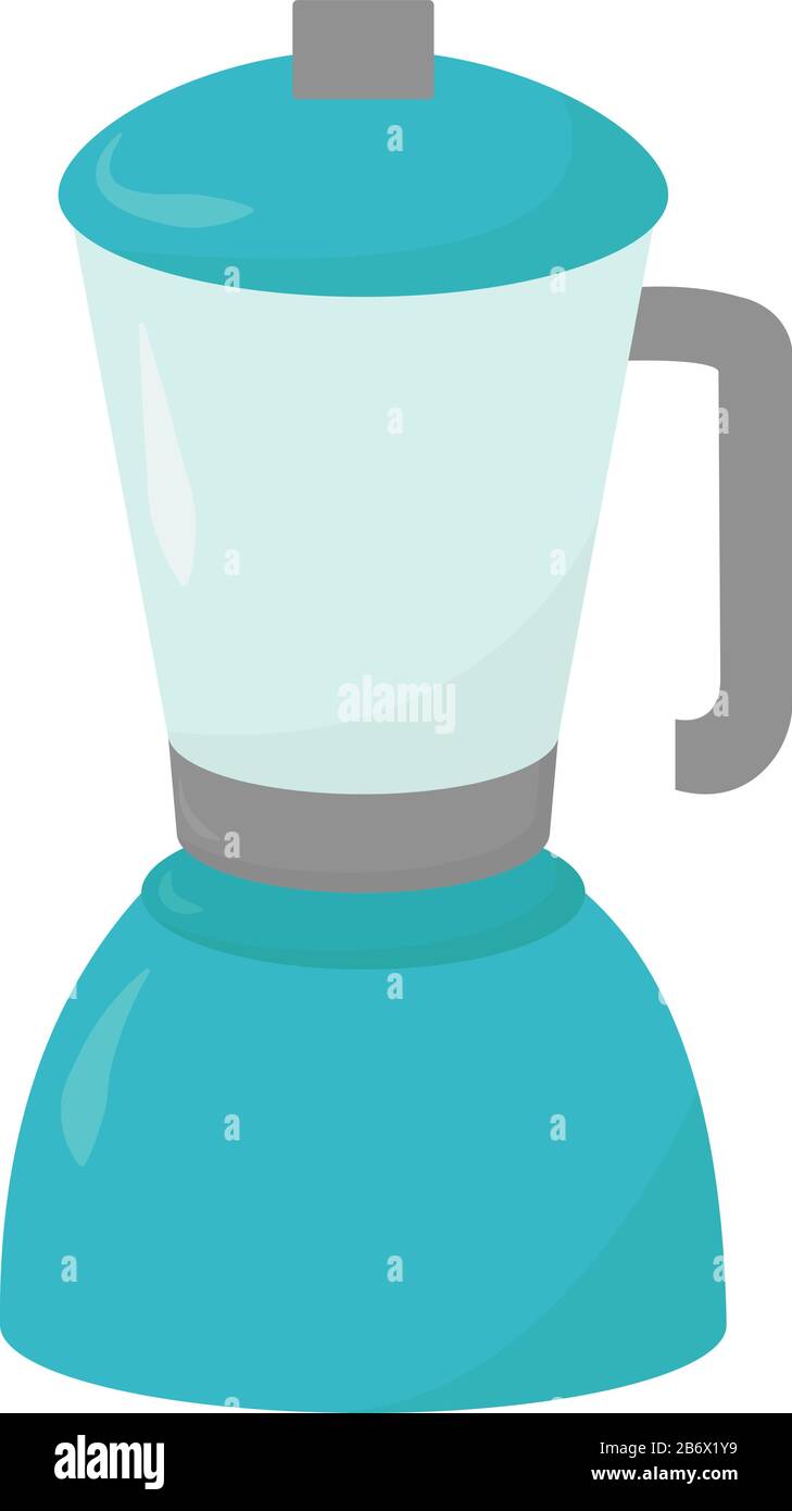 Blue blender, illustration, vector on white background Stock Vector ...